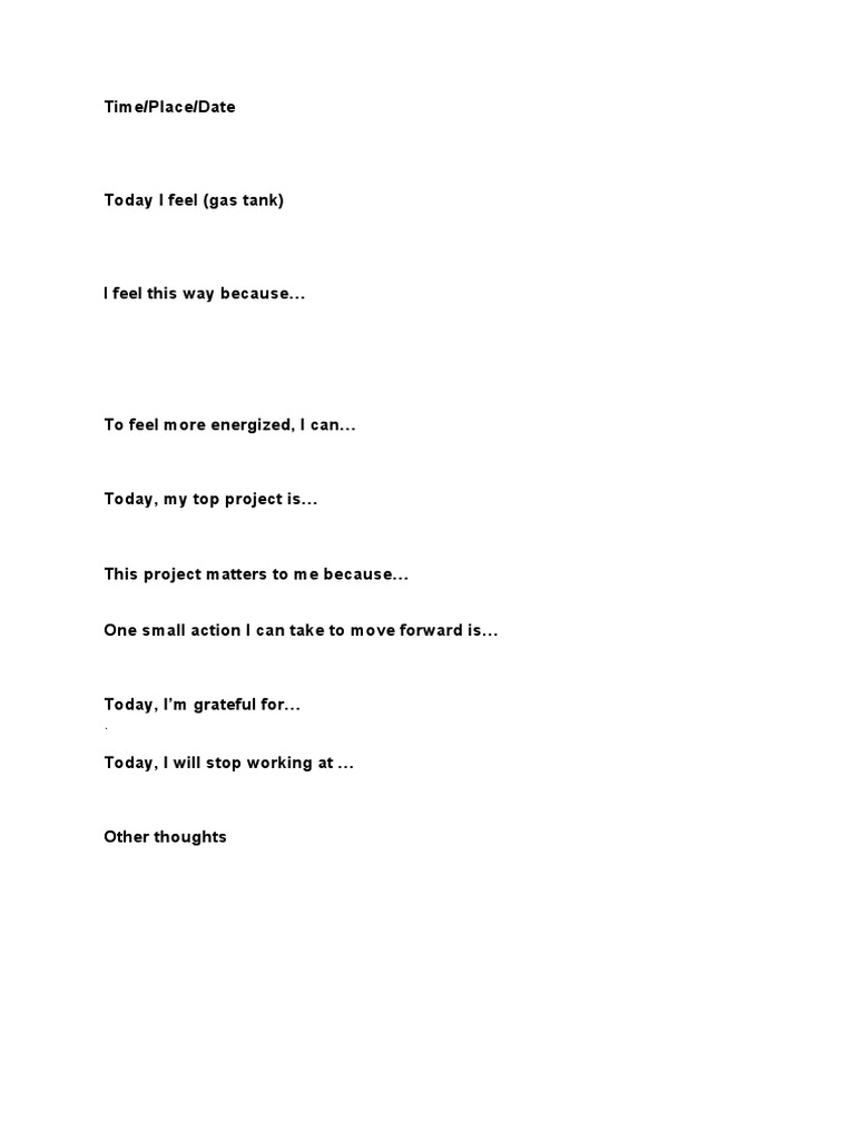 Mel Robbins 5 Second Journal Template | PDF | Career & Growth | Business