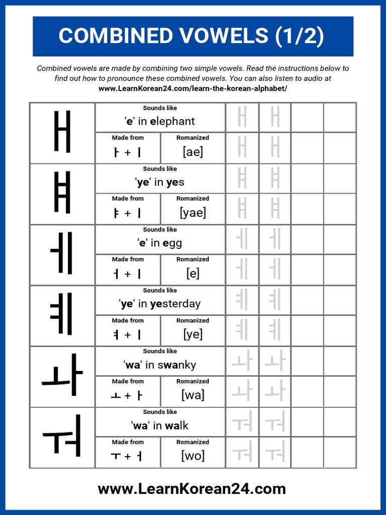 Korean-Alphabet-Worksheets PDF 3 | PDF | Writing | Human Communication