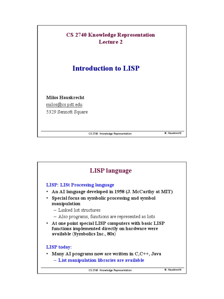 Lisp Tutorial | PDF