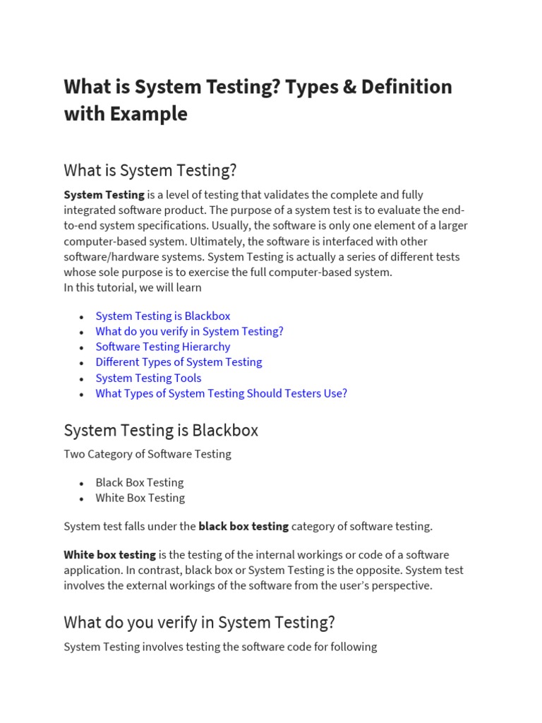 Chapter 4 - What Is System Testing | PDF | Software Testing | Software