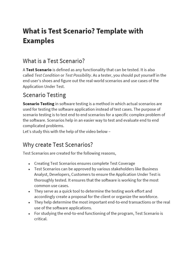 Chapter 4 - Test Scenario | PDF | Software Testing | Use Case