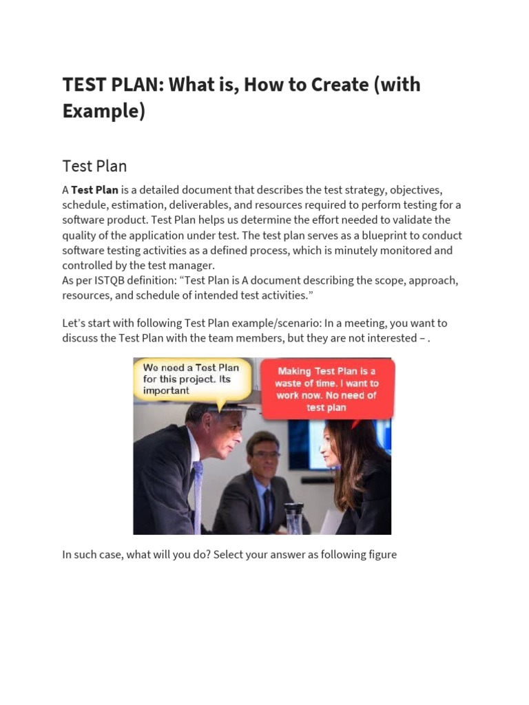 TEST PLAN | PDF | Software Testing | Risk