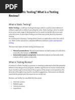 Static Testing Vs Dynamics Testing | PDF | Software Testing | Software Bug