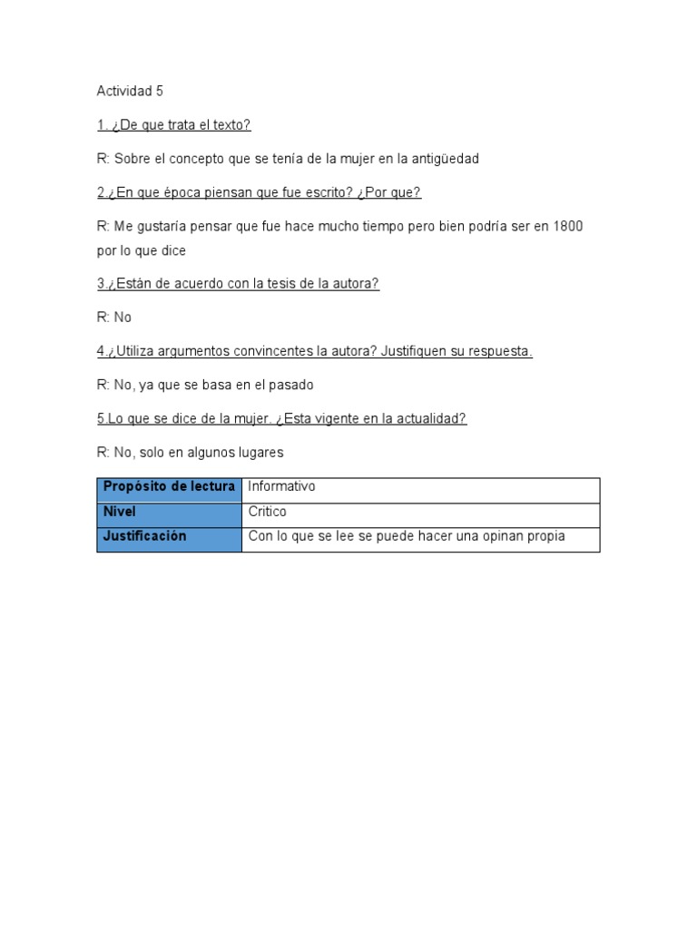 Unidad 3. Actividad 5 | PDF