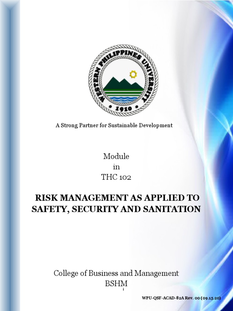 Module 2 Risk | PDF | Occupational Safety And Health | Personal Protective Equipment