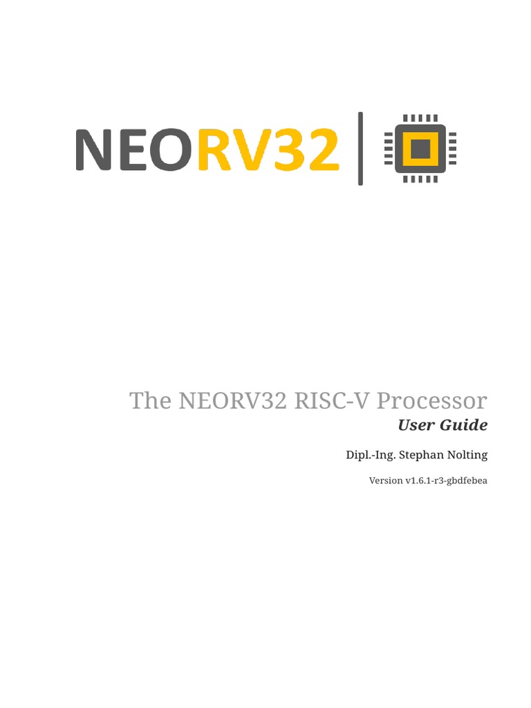 NEORV32 UserGuide-nightly | PDF | Booting | Central Processing Unit