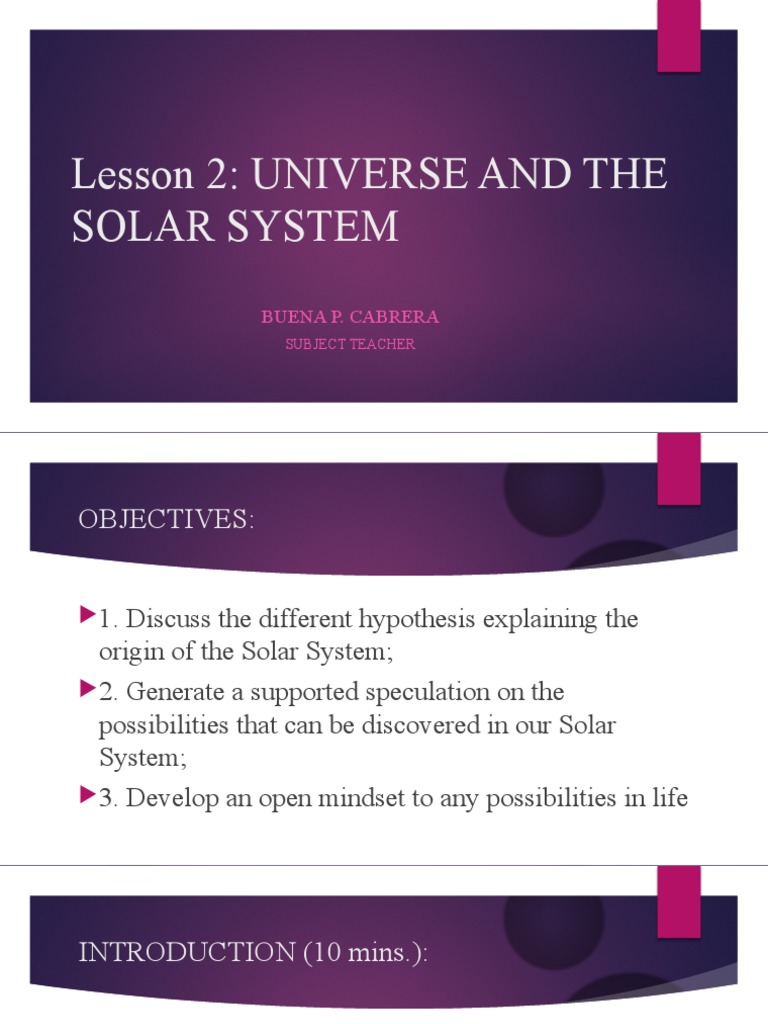 Understanding the Origins and Features of Our Solar System | PDF ...