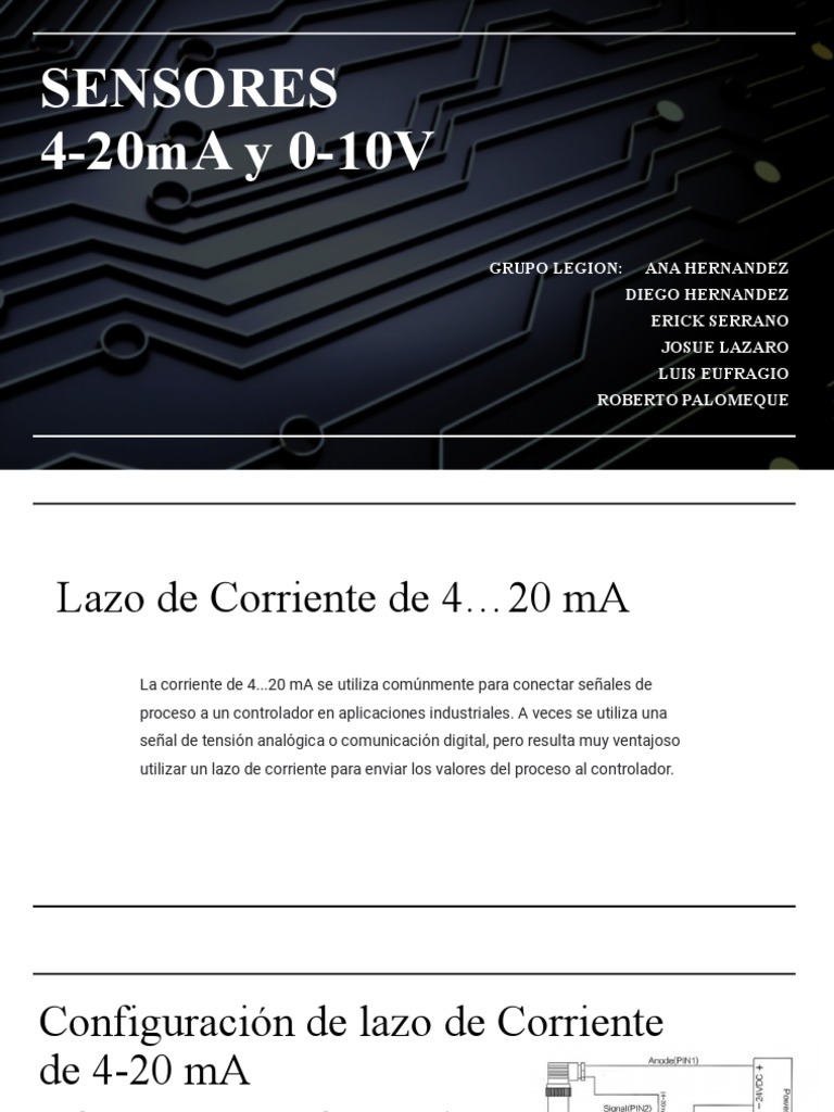 SENSORES 4-20ma, 0-10v | PDF | Sensor | Corriente eléctrica