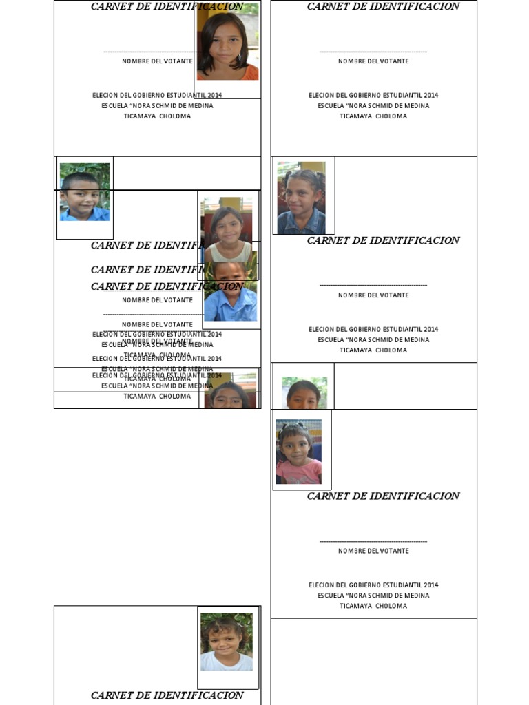 Carnet de Identificación Estudiantil | PDF