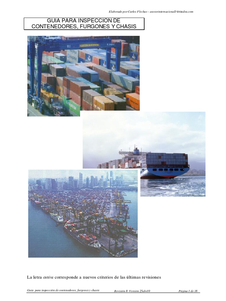Manual Inspeccion Contenedores Furgones y Chasis | PDF | Neumático ...