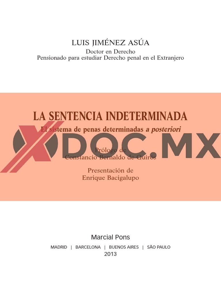 Xdoc - MX La Sentencia Indeterminada | PDF | Derecho penal | Castigos