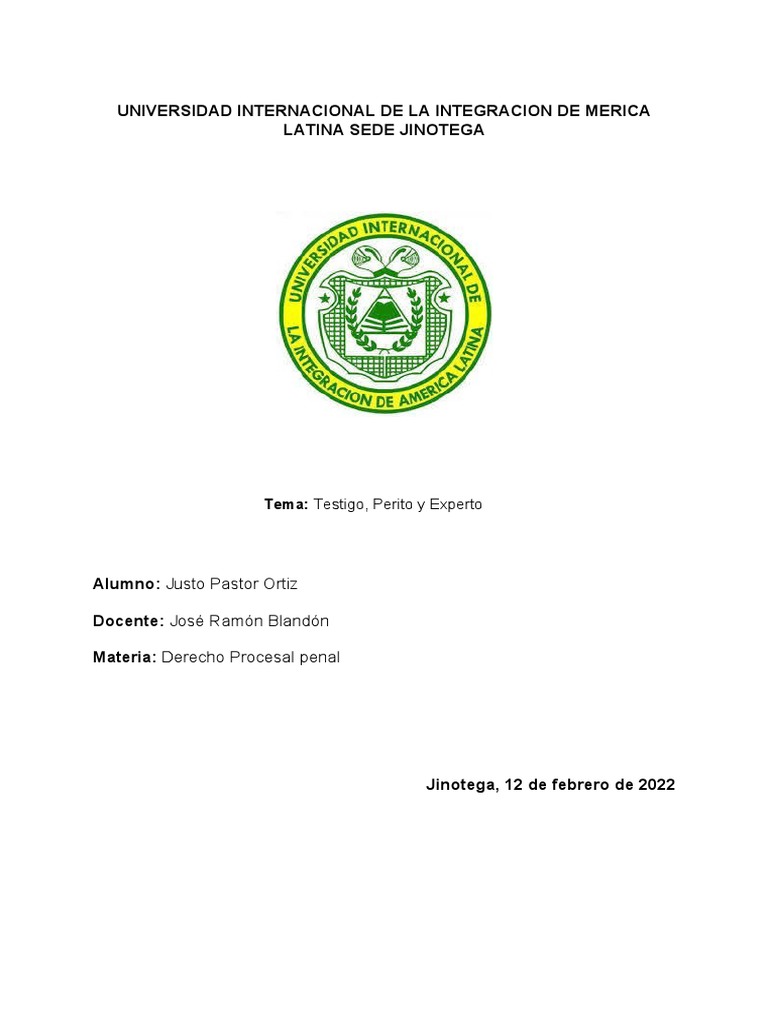 Diferencias entre Perito y Testigo Técnico | PDF | Testigo experto ...