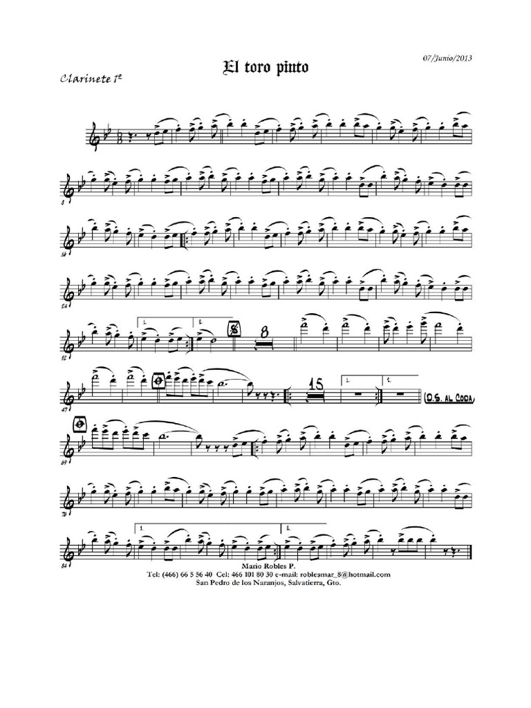 El Toro Pinto - Banda Mm | PDF