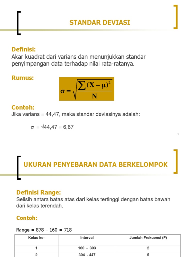 Pert 14 Standar Deviasi | PDF