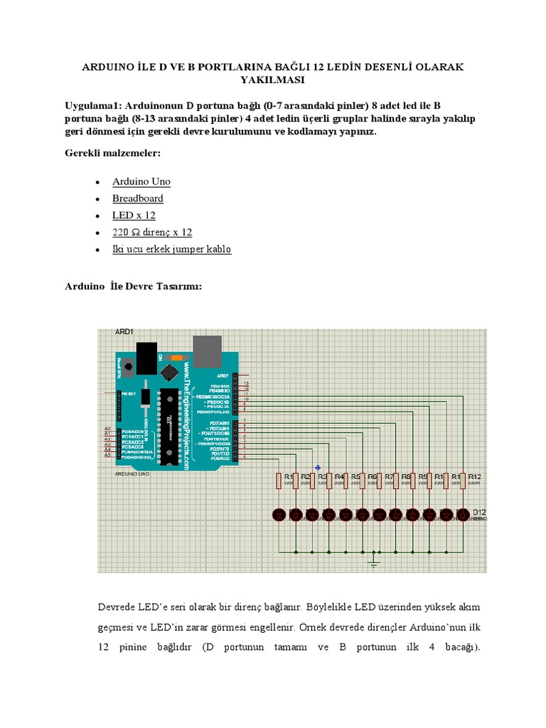 11.arduino İle 12 Led | PDF