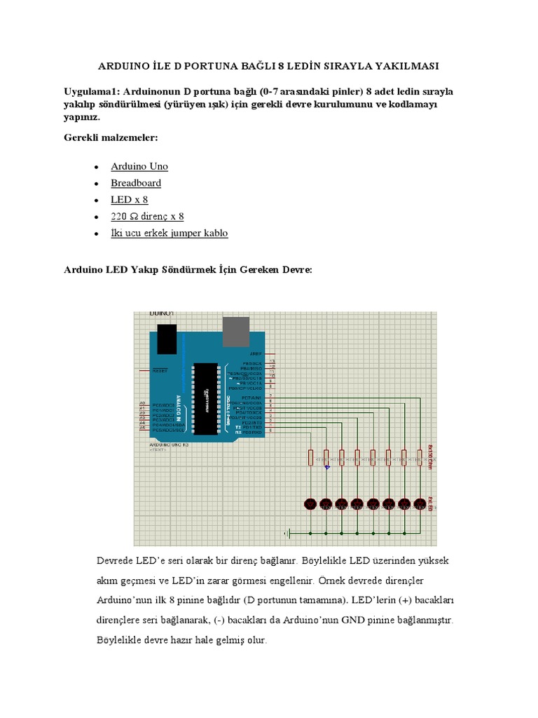 10.arduino İle 8 Led | PDF