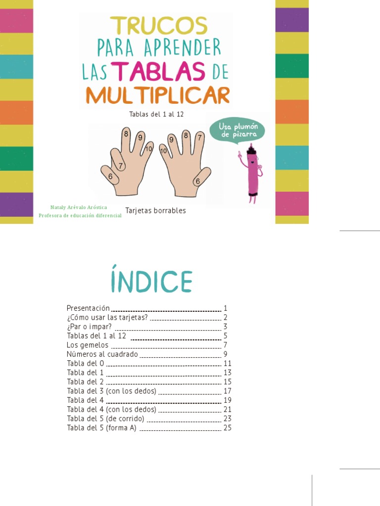 Trucos Para Aprender Las Tablas De Multiplicar Digital Nataly