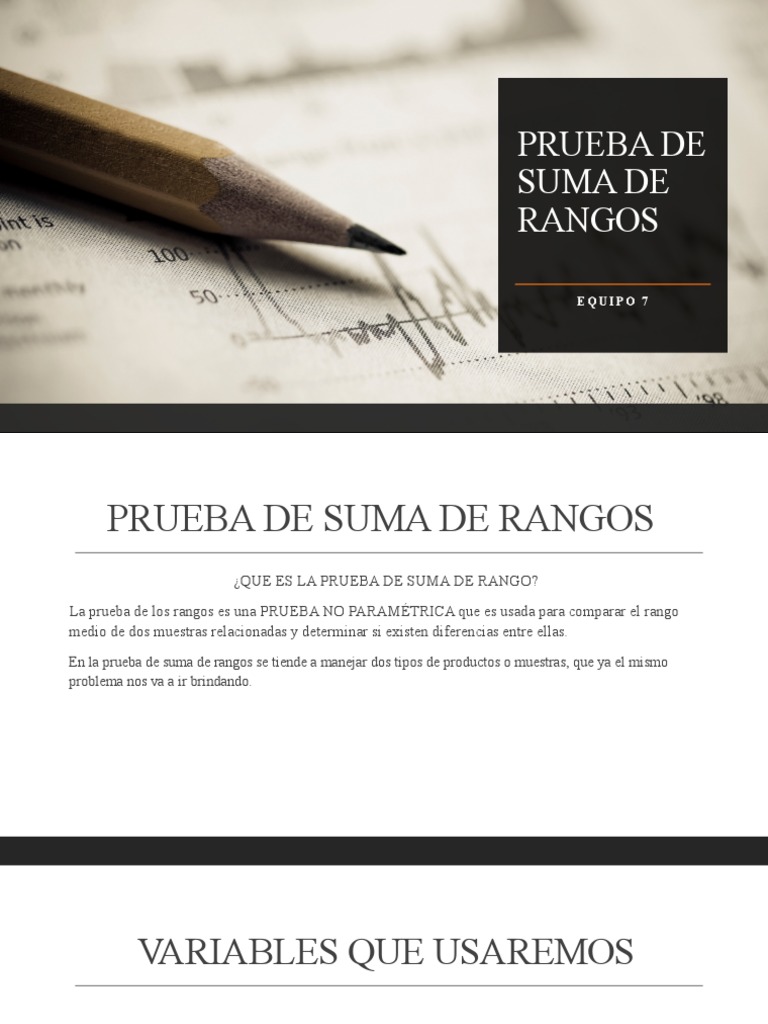 Prueba de Suma de Rangos | PDF