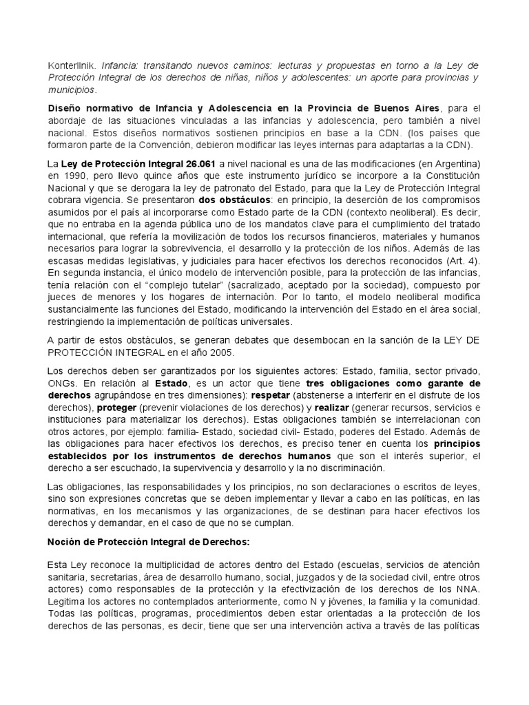 Konterllnik Sistema De Promoción Y Protección Integral De Los Dd De Nna Pdf Estado