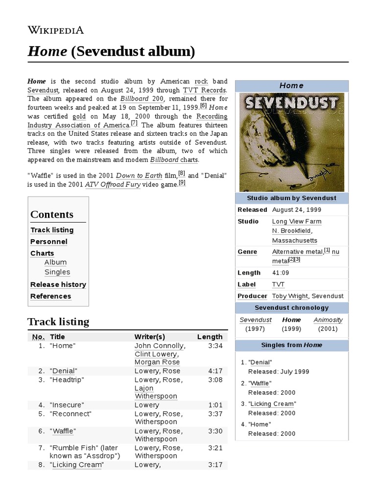 Home (Sevendust Album) | PDF | Music Industry