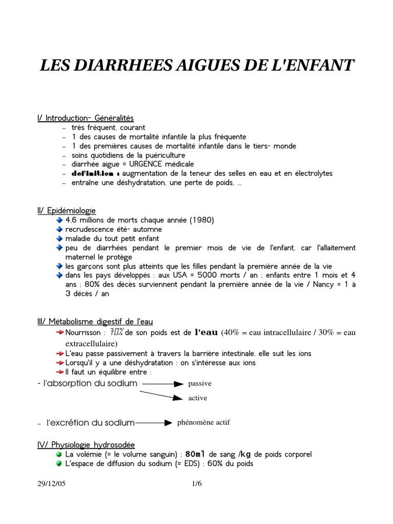 Diarrhees | PDF | Diarrhée | Escherichia coli