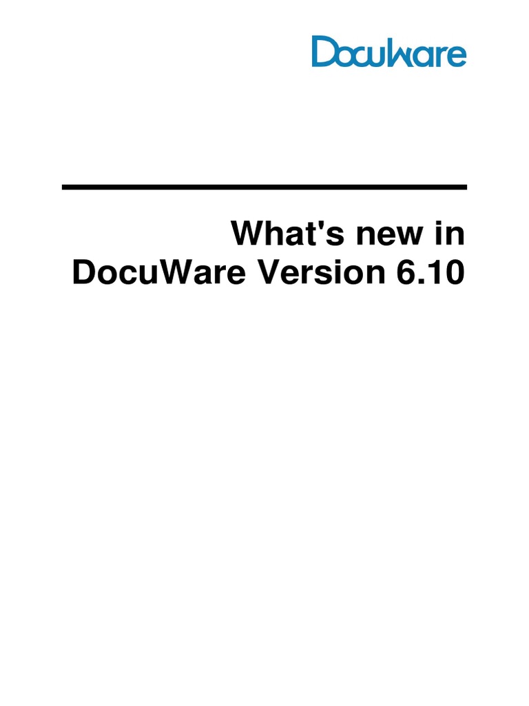 What's New in DocuWare Version 6.10 | PDF | Computer File | Cloud Computing