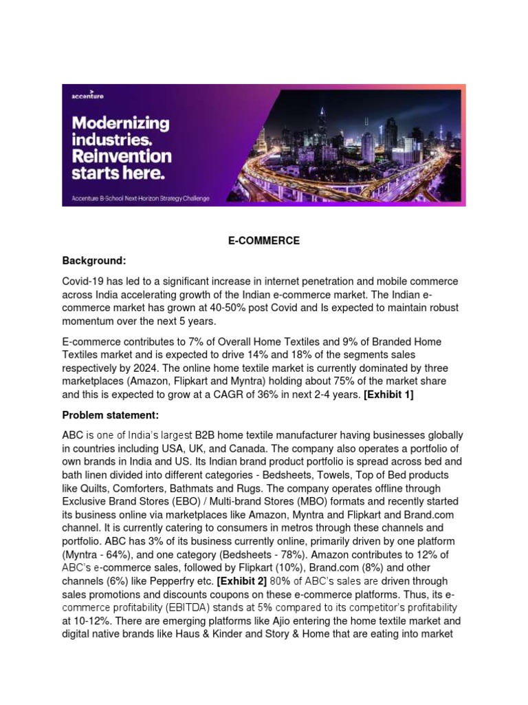 Accenture B-School Challenge - E-Comm CNR Case Study | PDF | Marketing ...