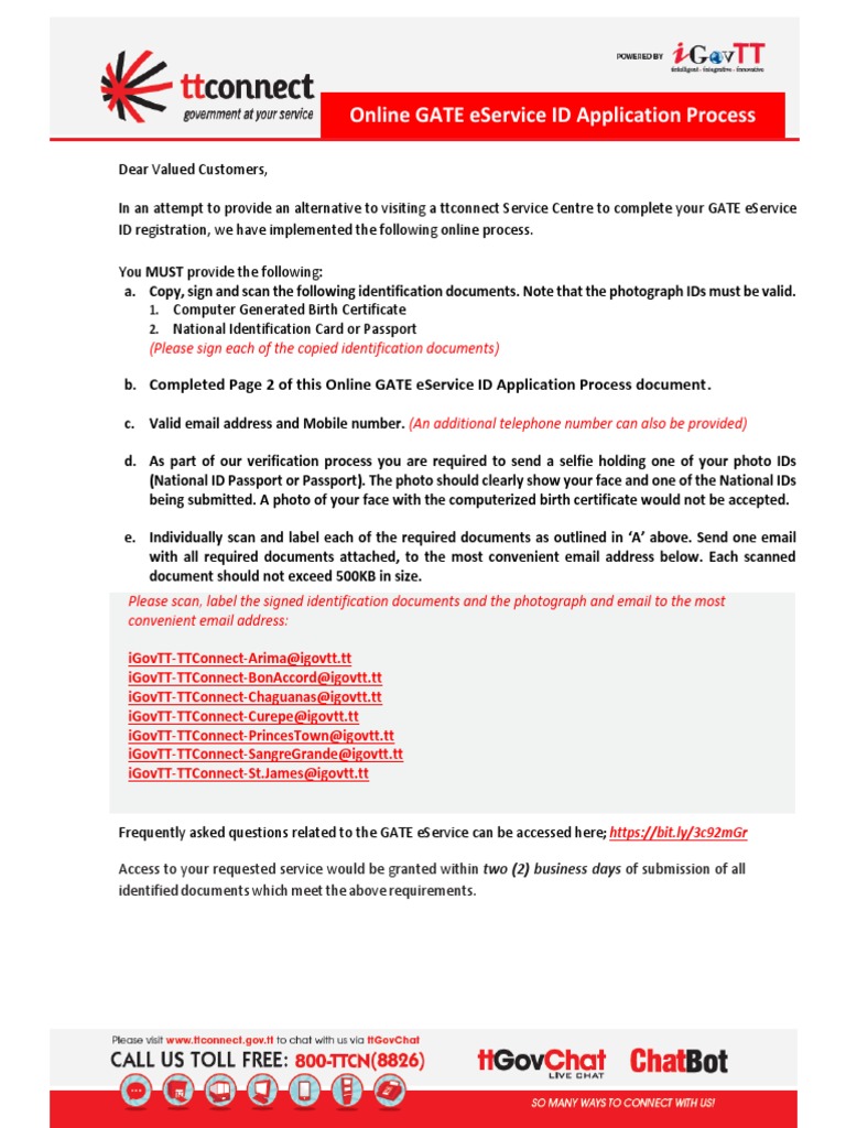 Online Gate Eservice Id Application Process: (Please Sign Each of The ...