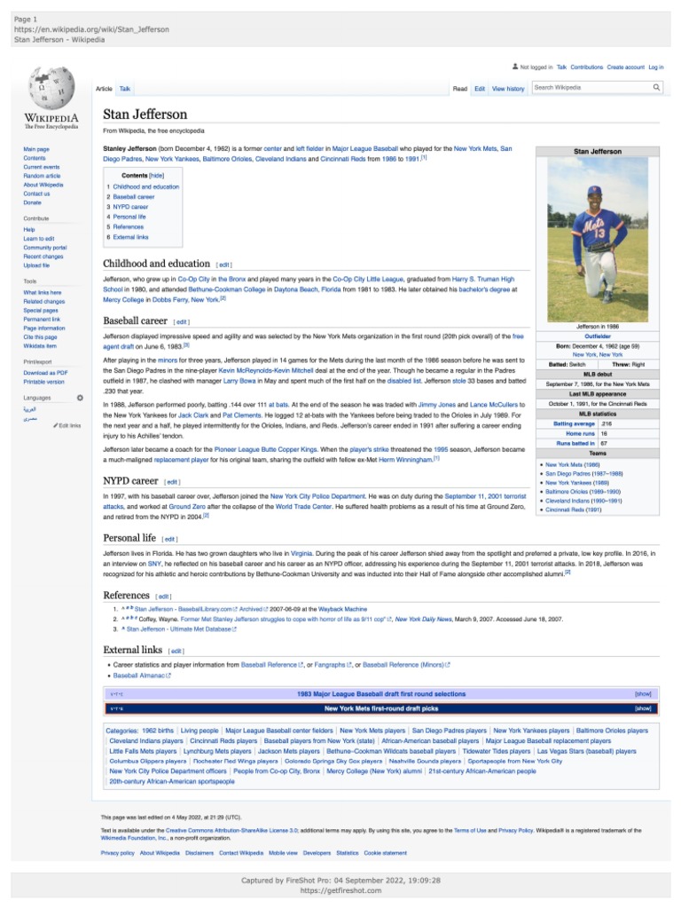 FireShot Capture 019 - Stan Jefferson - Wikipedia | PDF | Major League ...
