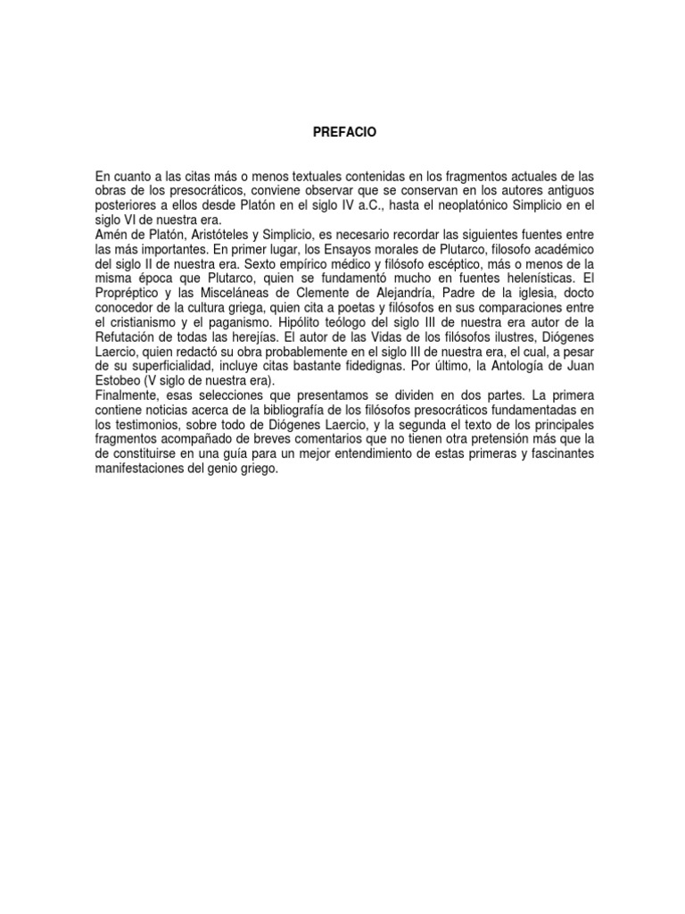 Los Filosofos Presocraticos | PDF | Aristóteles | Universo