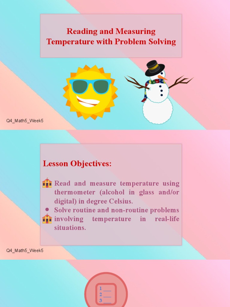 Q4_Math5_Week5 | PDF | Celsius | Temperature