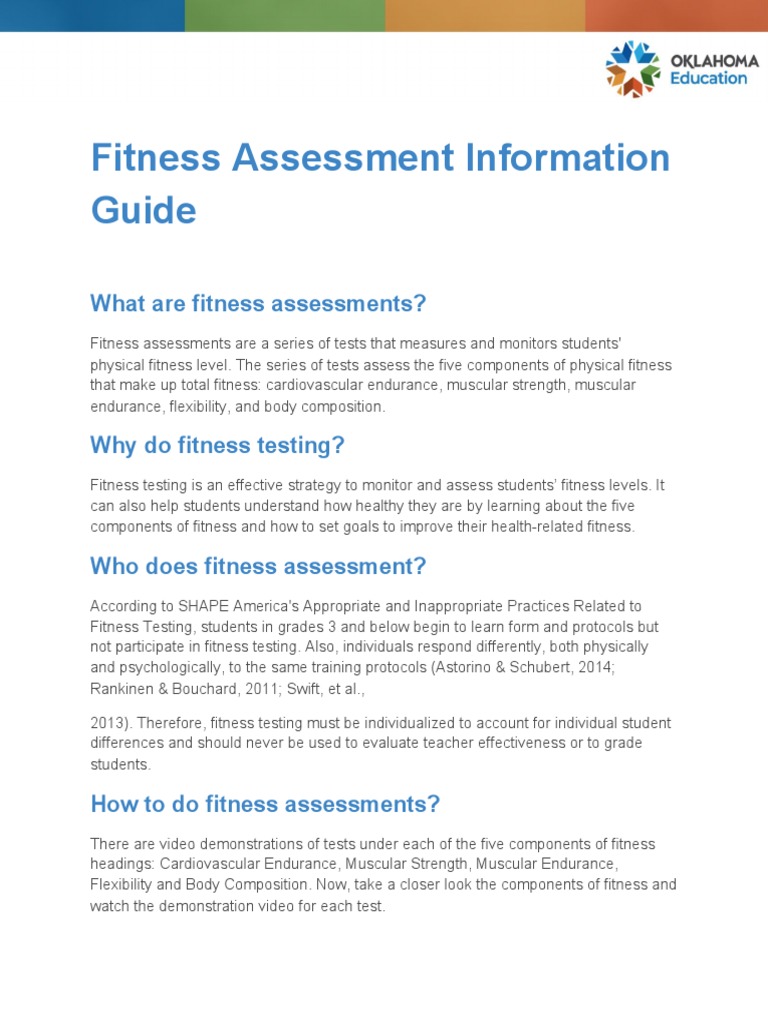 OSDE Fitness Assessment Information Guide | PDF | Physical Fitness ...
