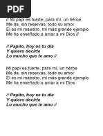 Letra de Cancion PAPITO | PDF