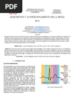 Informe de EKG | PDF | Electrocardiografia | Electrofisiologia