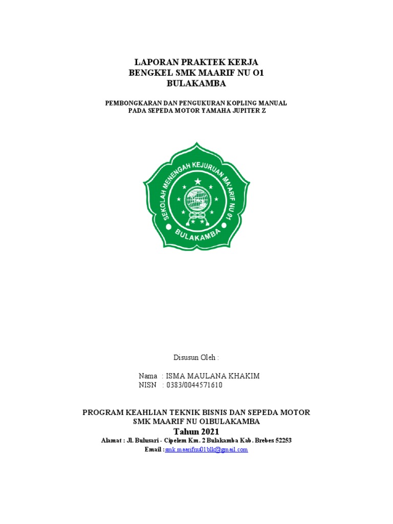 LAPORAN Kopling ISMA 100% | PDF