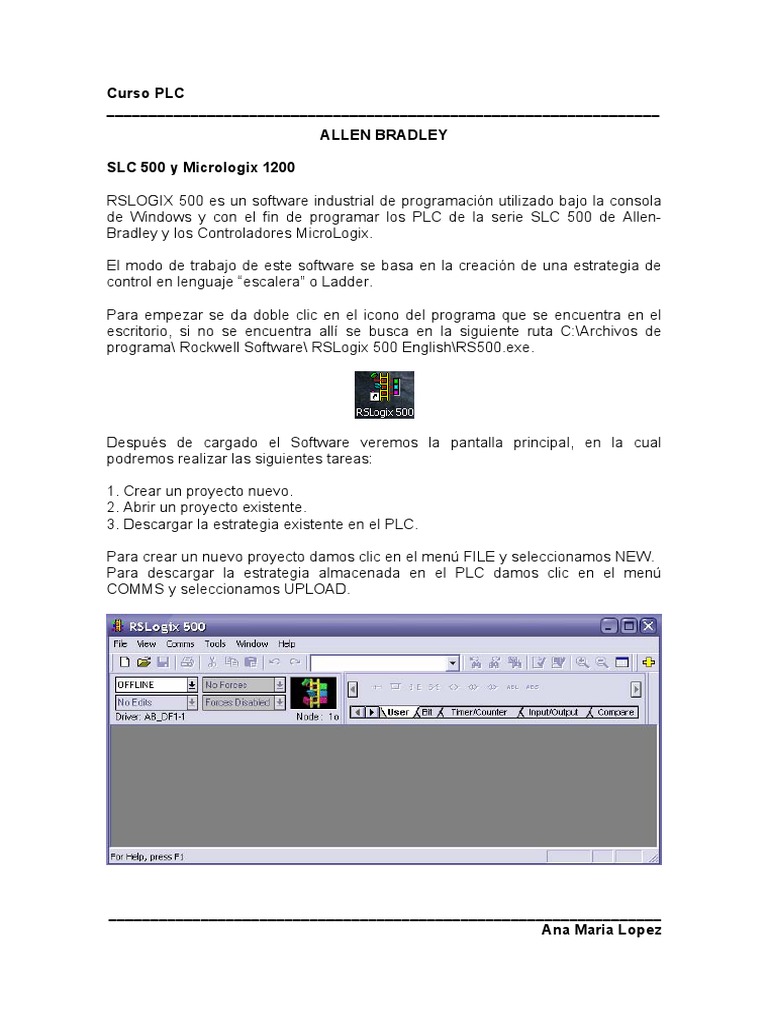 Curso RSLogix 500 para PLC SLC 500 | PDF | Controlador lógico ...