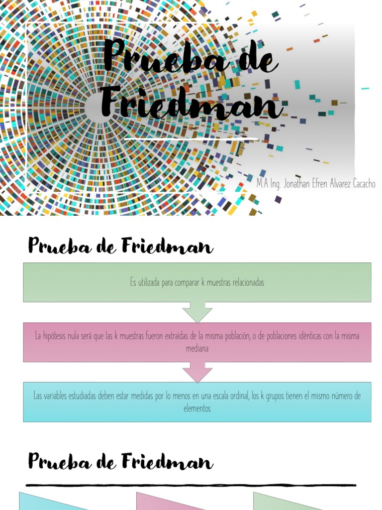 Prueba de Friedman: Guía Completa | PDF | Prueba de ji cuadrado ...