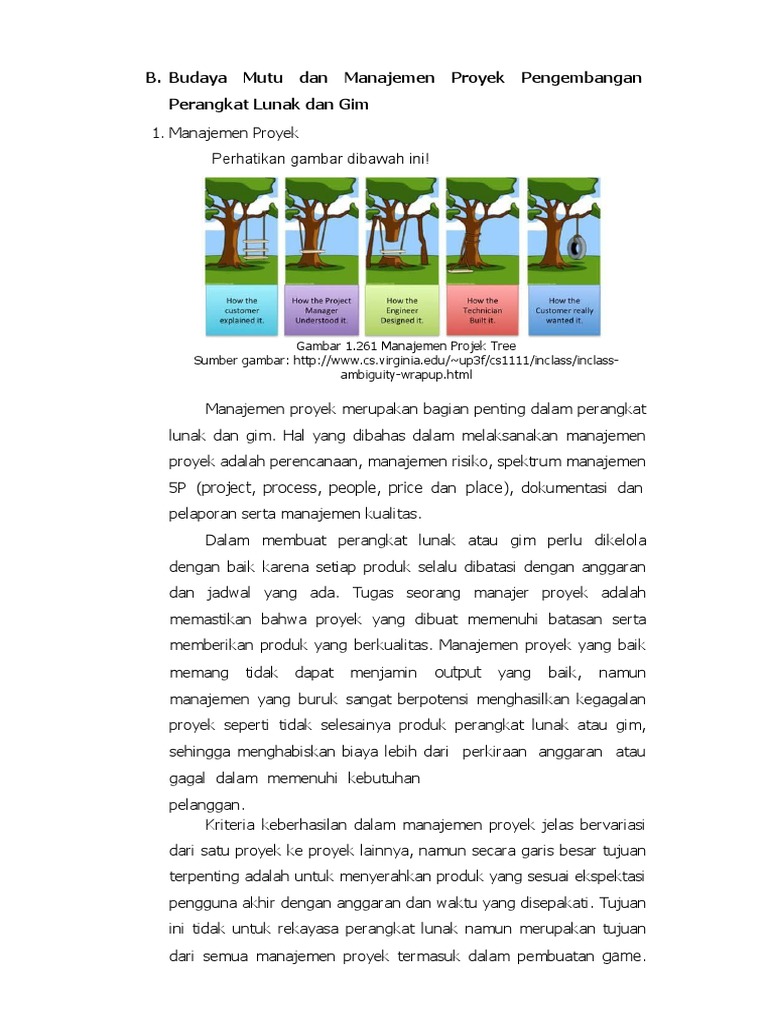 Budaya Mutu Dan Manajemen Proyek Pengembangan Perangkat Lunak Dan Gim | PDF | Komputer