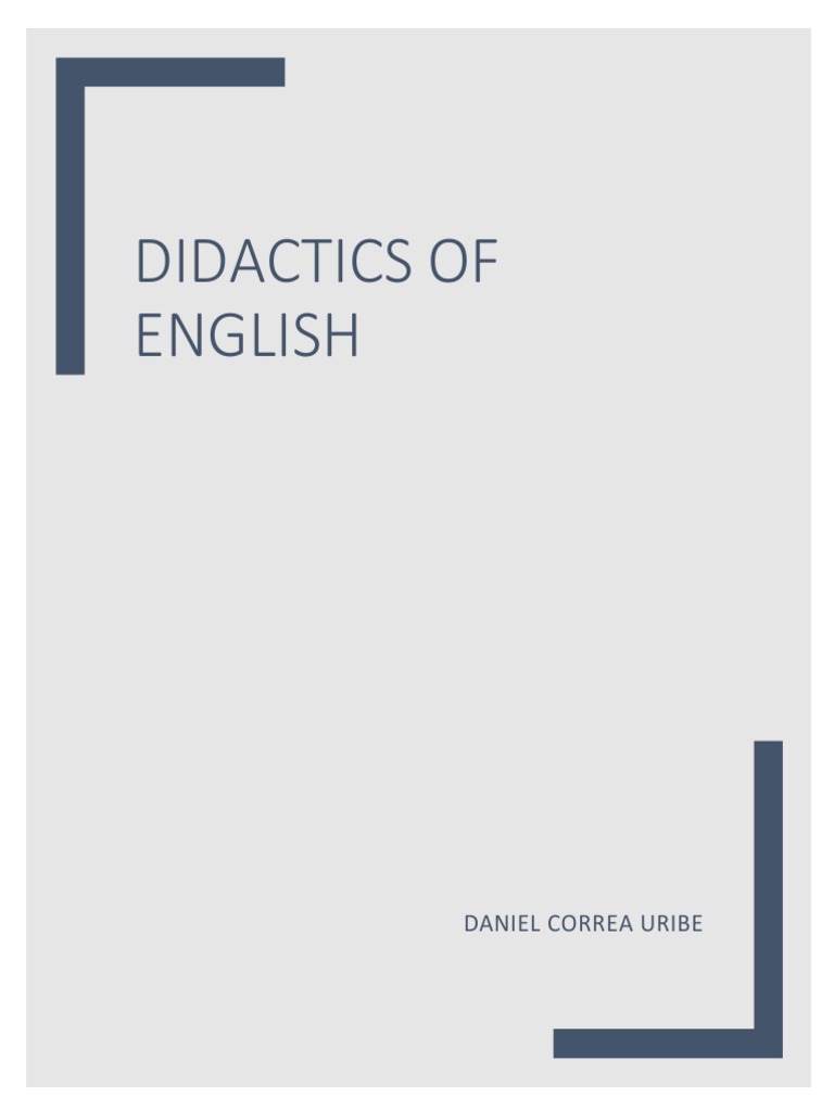 Didactics of English | PDF