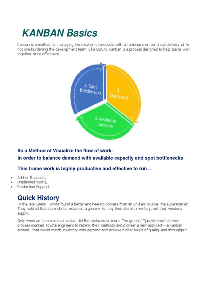 Kanban Basics Pdf Lean Manufacturing Six Sigma