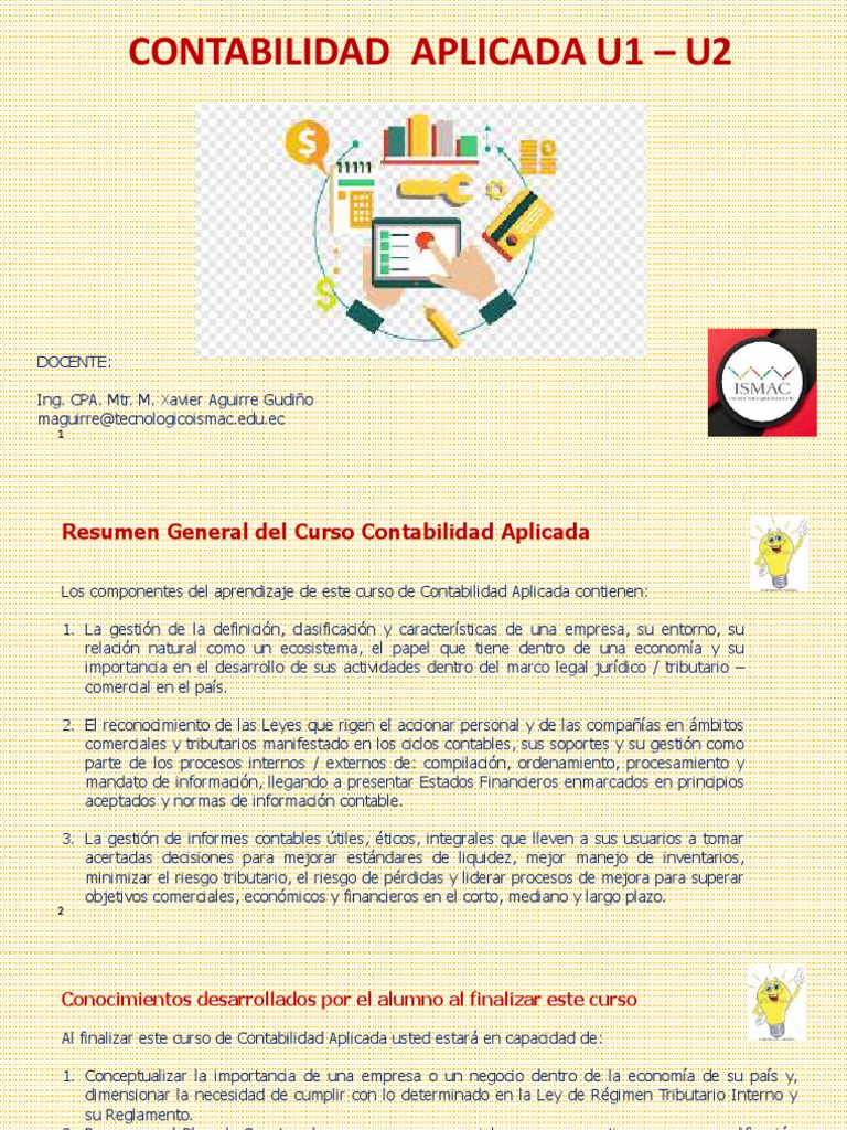 Contabilidad Aplicada Módulos U1 y U2 VF 28.05.2022 | PDF | Contabilidad | Business