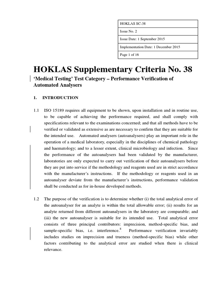 Hoklas SC-38 | PDF | Detection Limit | Coefficient Of Variation