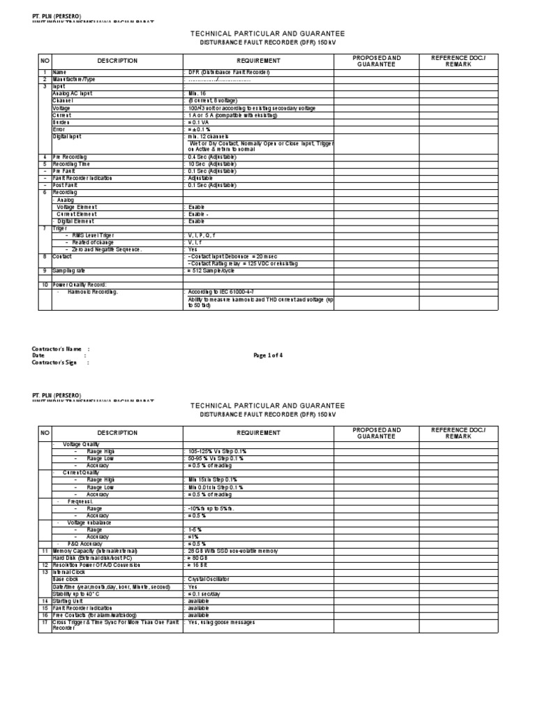 TPG DFR 150kV - R1 - KS | PDF | Electrical Engineering | Computer Science