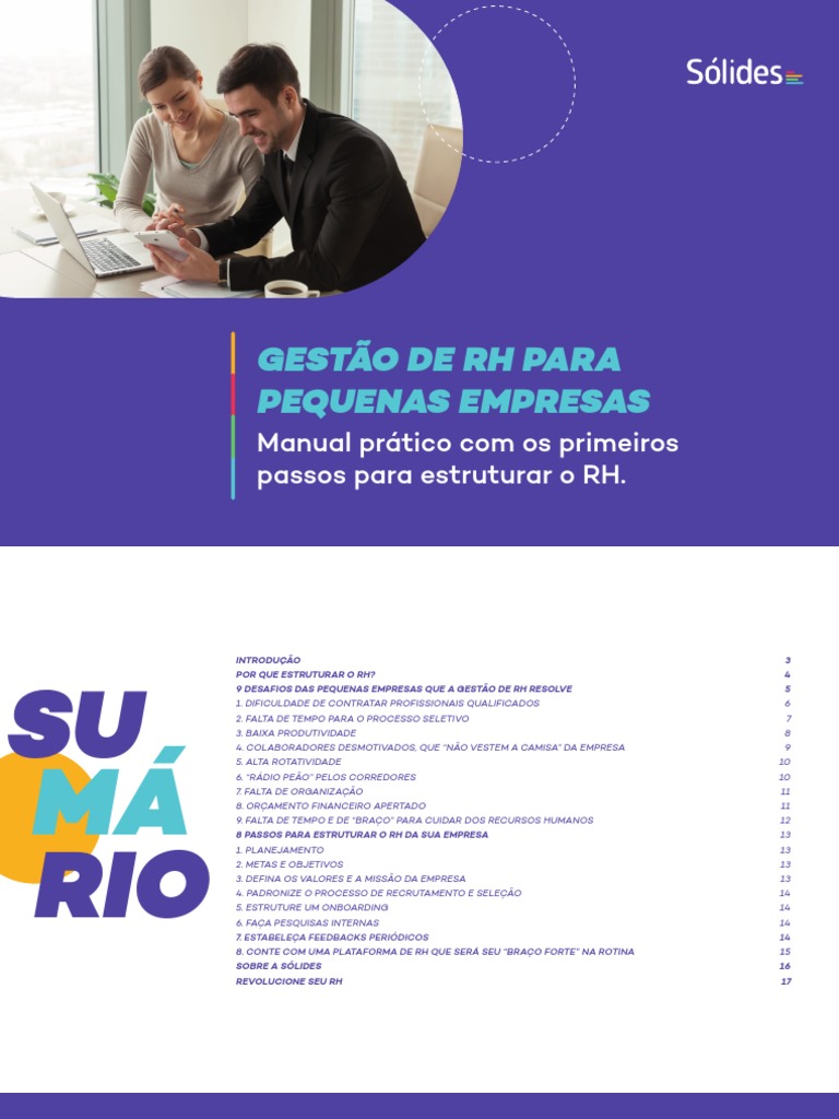 (Ebook) Manual Gestão de RH Primeiros Passos para Estruturar o RH | PDF ...
