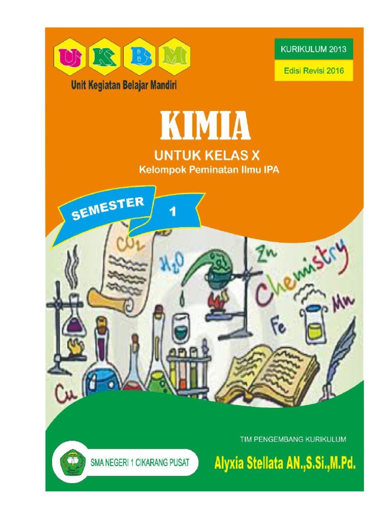 Ukbm Kimia - X - Sem1 Revisi 2019 - Bu Bunda | PDF