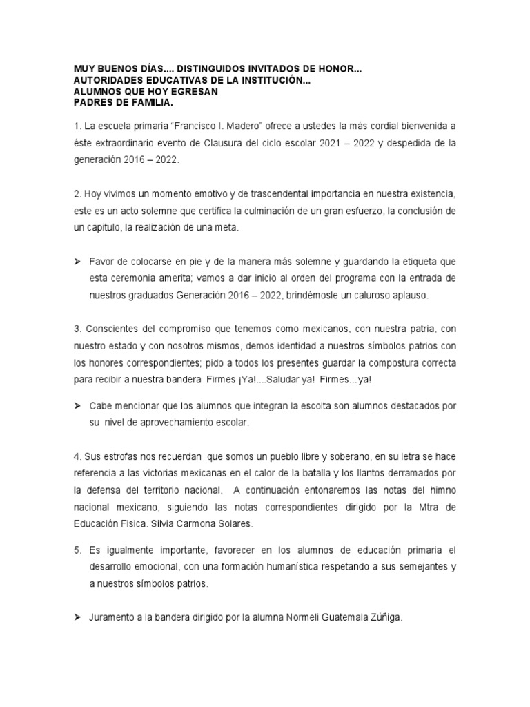 Formato de Clausura | PDF | México