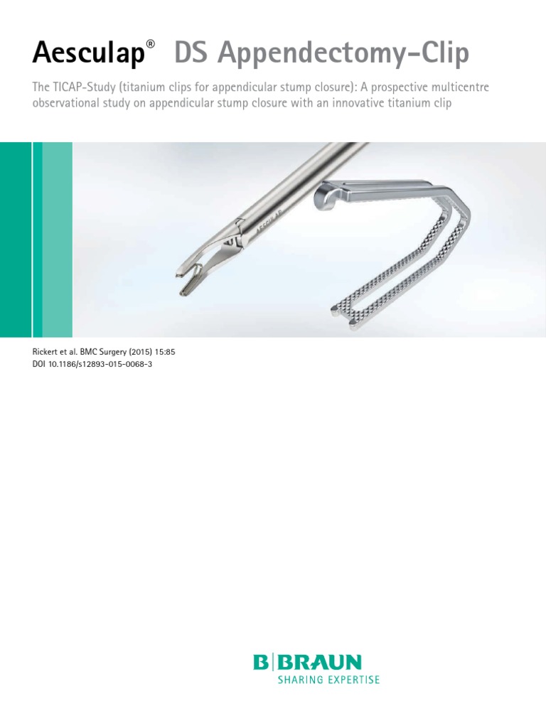 Aesculap Ds Appendectomy Clip | PDF | Surgery | Medicine