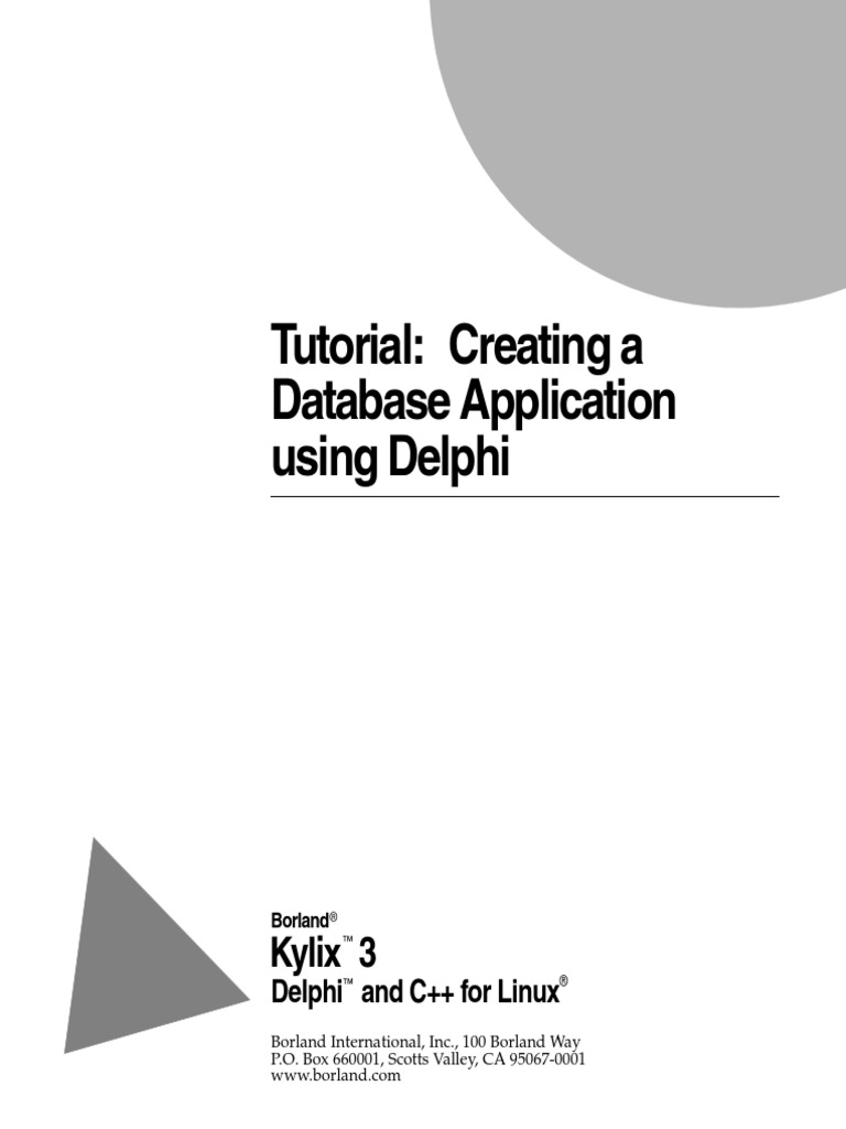 Delphi Creating A Database Application Using Delphi Pdf Menu Computing Databases
