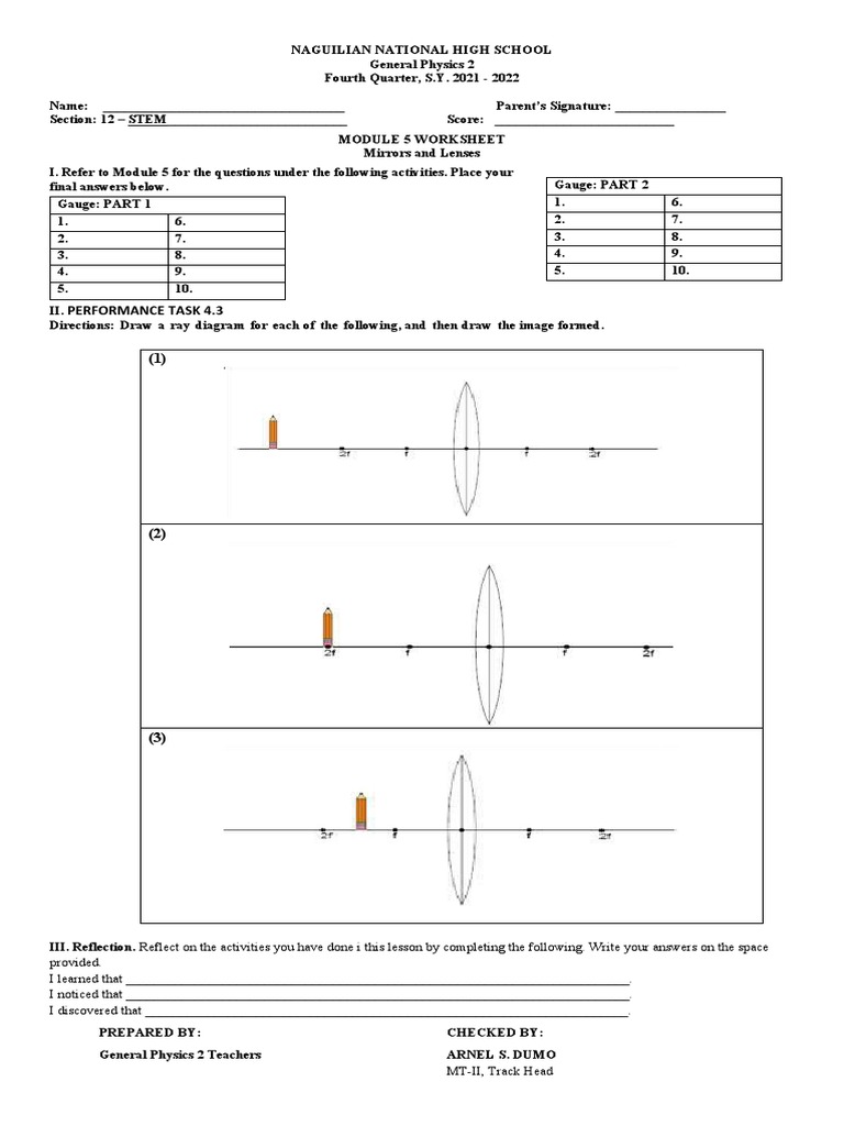 GENERAL PHYSICS 2 Worksheet | PDF | Wavelength | Applied And ...