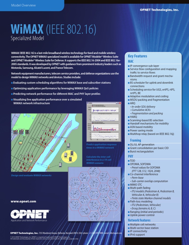 WiMAX Network Simulation With OPNET Modeler 2 | PDF | Wi Max | Computer Network